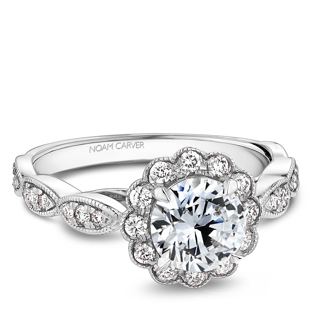 Noam Carver Semi Mount Engagement Ring - B506-01WS-100A