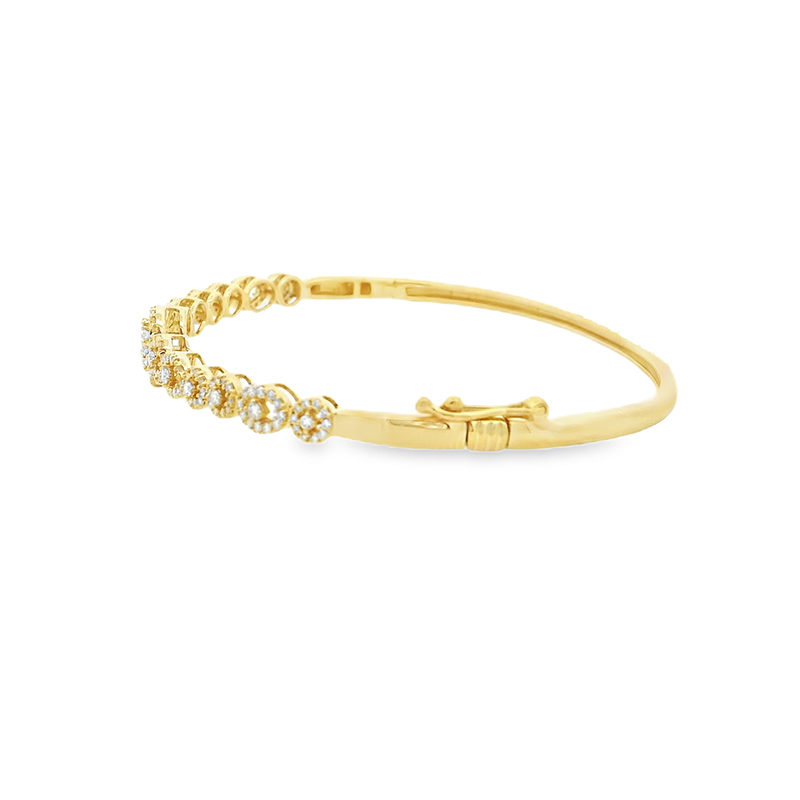 Delicate Gold Diamond Bangle Bracelet - BR-2930