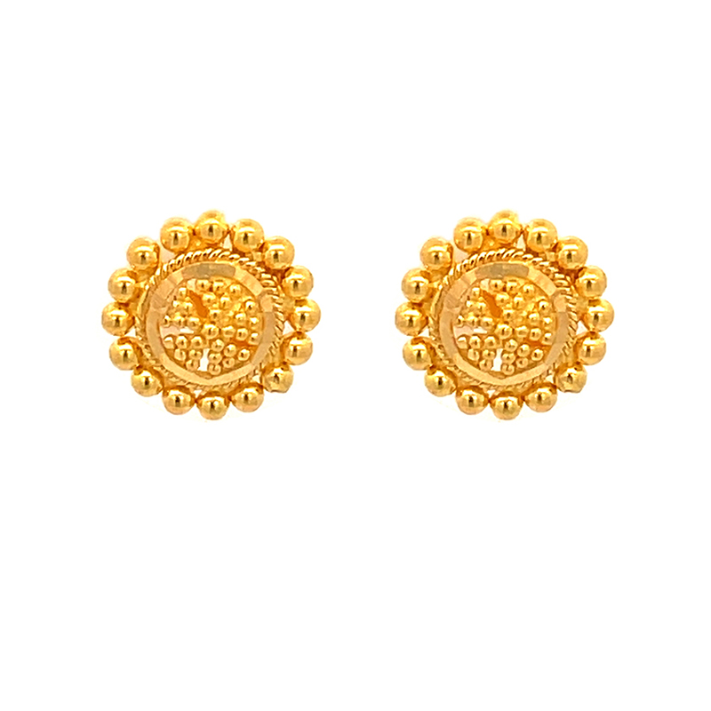 Gold Stud Earrings for Women | Flower Design Earrings in CA, GA