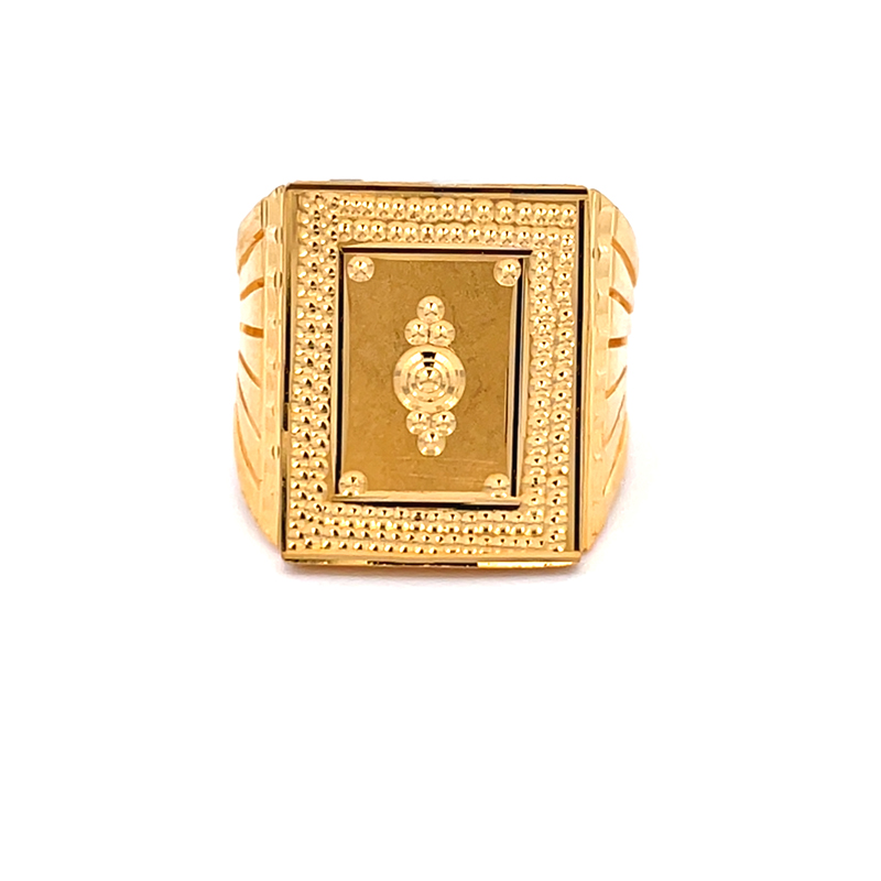 22K Yellow Gold Men's Signet Rings | Weeding Bands for Men in CA