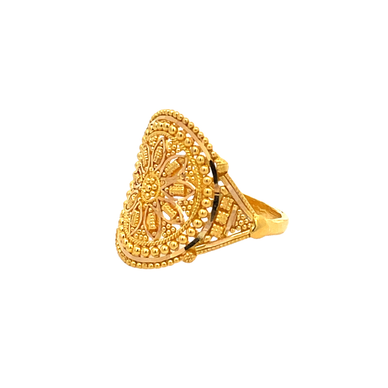 Yellow Gold Fashion Rings | Multi Color Semi Precious Stone Rings