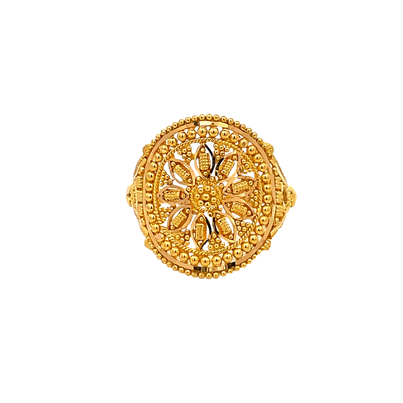 Yellow Gold Fashion Rings | Multi Color Semi Precious Stone Rings