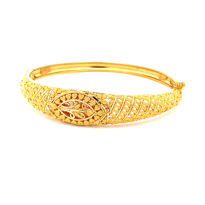 Single Kada Bangles for Her | Ladies Gold Designer Bangle in CA, USA