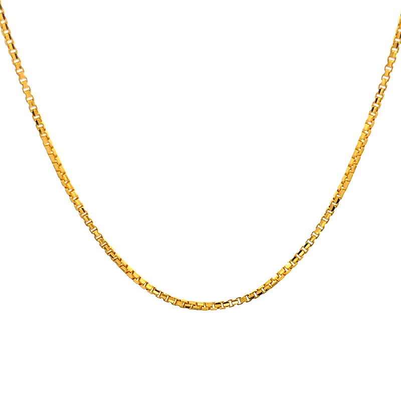 22K Gold Box Chain - 16 inches - HMC-547