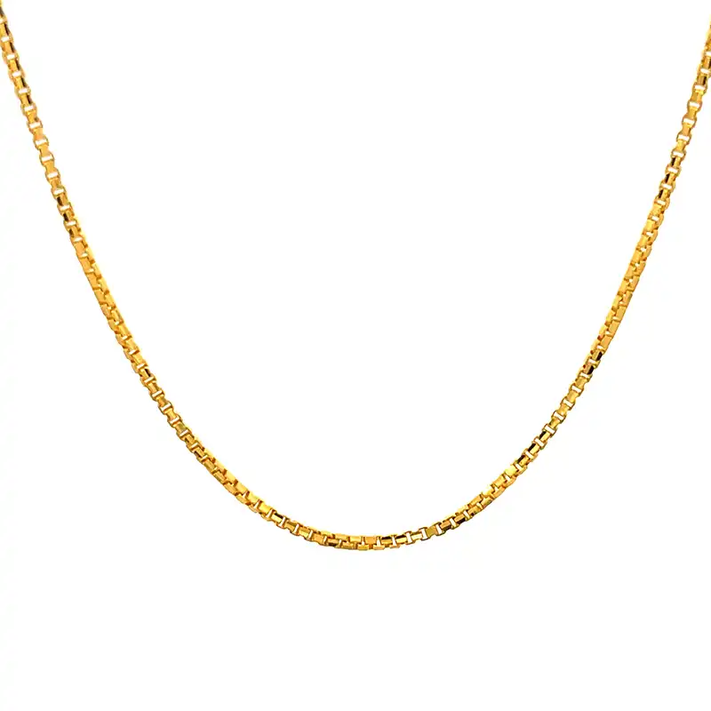 22K Gold Box Chain - 16 inches - HMC-556