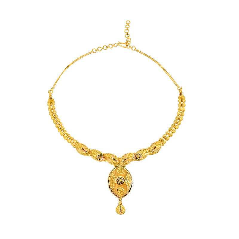 Gold Necklace Jewellery Designs With Price