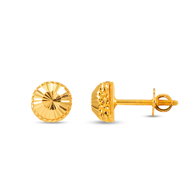 Gold Stud Earrings for Women | Flower Design Earrings in CA, GA