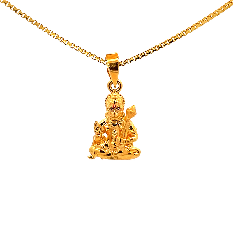 Hanuman Pendant in 22K Gold - PEN-153